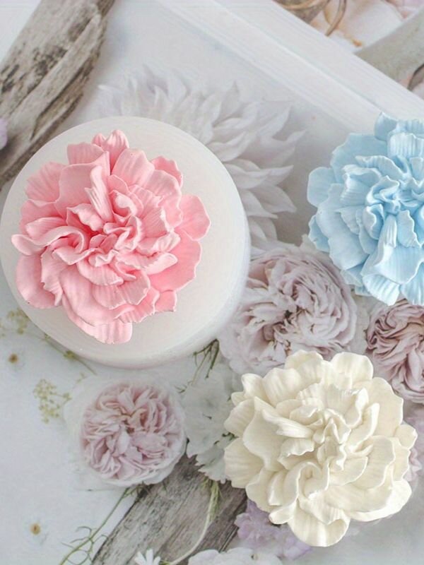 Силиконовая форма для литья гвоздика, многоразовый молд для свечей и гипсовых декоров, 7х7 см