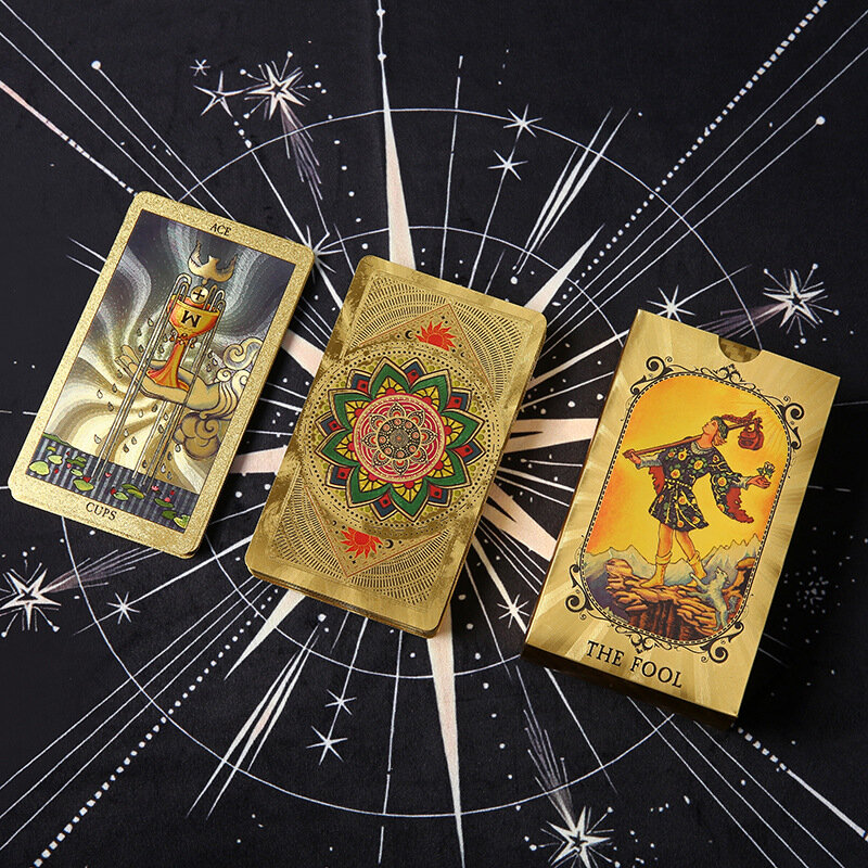 Кросс-бордерные популярные карты Таро, оригинальный полный набор карт Таро, PET водонепроницаемые карты для настольных игр, настраиваемые карты Таро