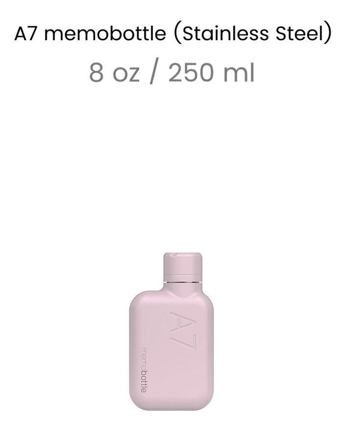 Бутылка из нержавеющей стали Memobottle A7, розовый