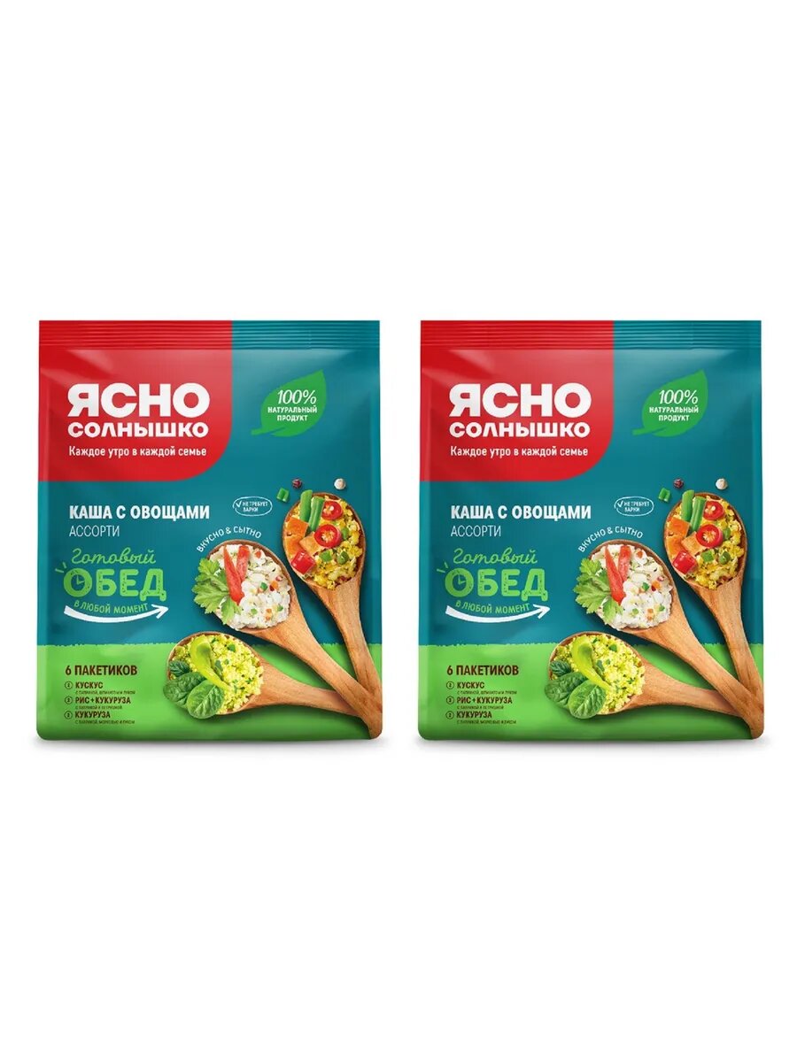 Каша ассорти с овощами солнышко веган, 240г
