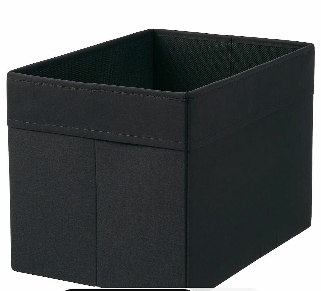 Органайзер икеа Drona, полипропилен, черный, 25 х 35 х 25 см
