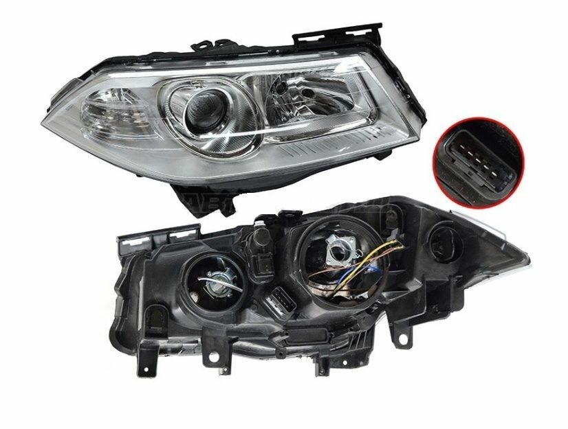 Фара Рено Меган 2 с 2006года с электрокорректор в сборе, качество близко к оригиналу, Фара Megan 2 с 2006года