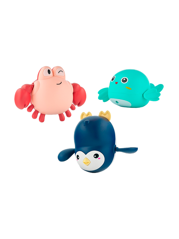 ROXY-KIDS Набор заводных игрушек для ванны ROXY-KIDS, 3 шт, морской котик, краб, пингвин 03