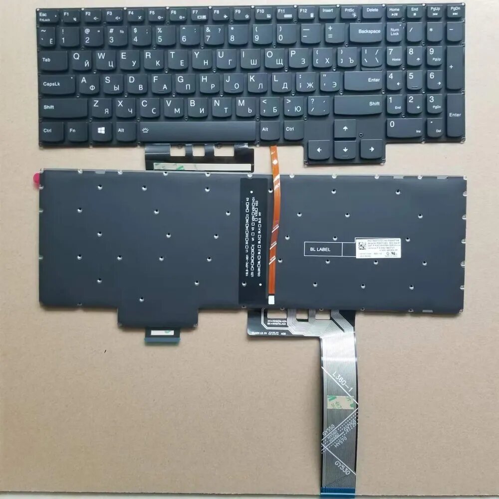 Новая клавиатура для Lenovo IdeaPad Gaming 3-15IMH05 3-15ARH05 Legion 5-15ARO5H 5-15IMH05H 5-17ACH6H/Y7000 2020 R7000 2020 Черная клавиатура с подсветкой