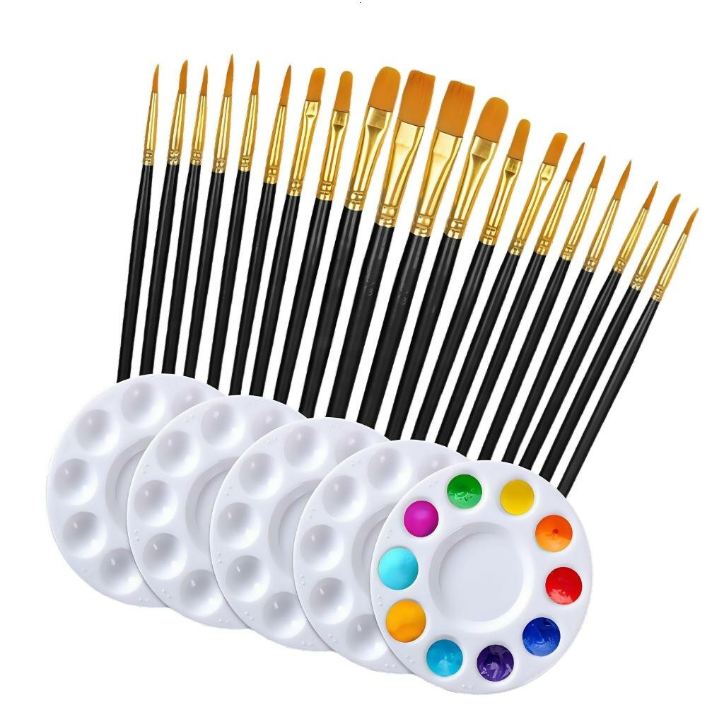 Набор кистей для акварели, нейлон, Черный