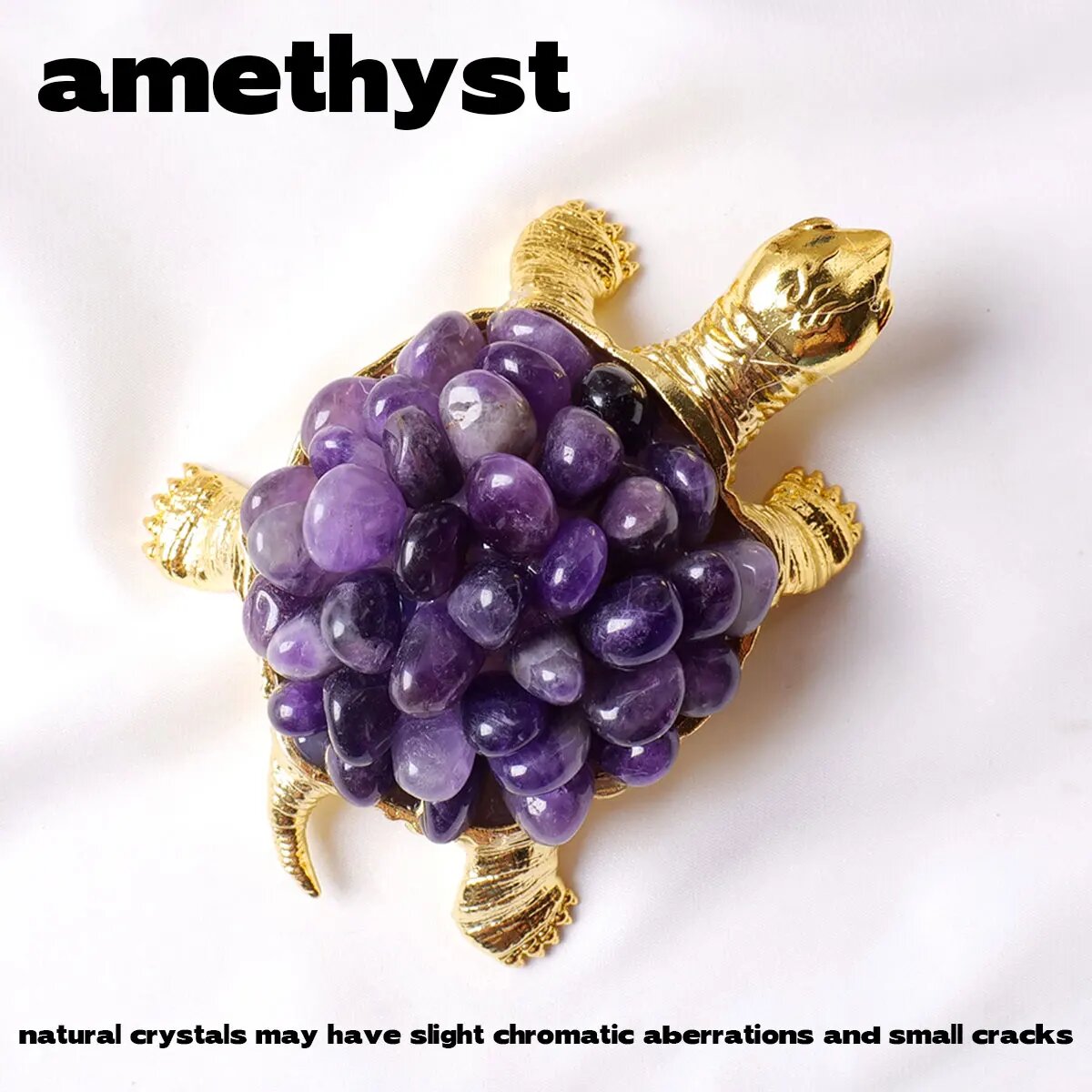 Фигурки животных из натурального кристалла, 1 шт, черепаха, черепаха, Хрустальный вращающийся камень, украшения ручной работы, украшения для сада, дома