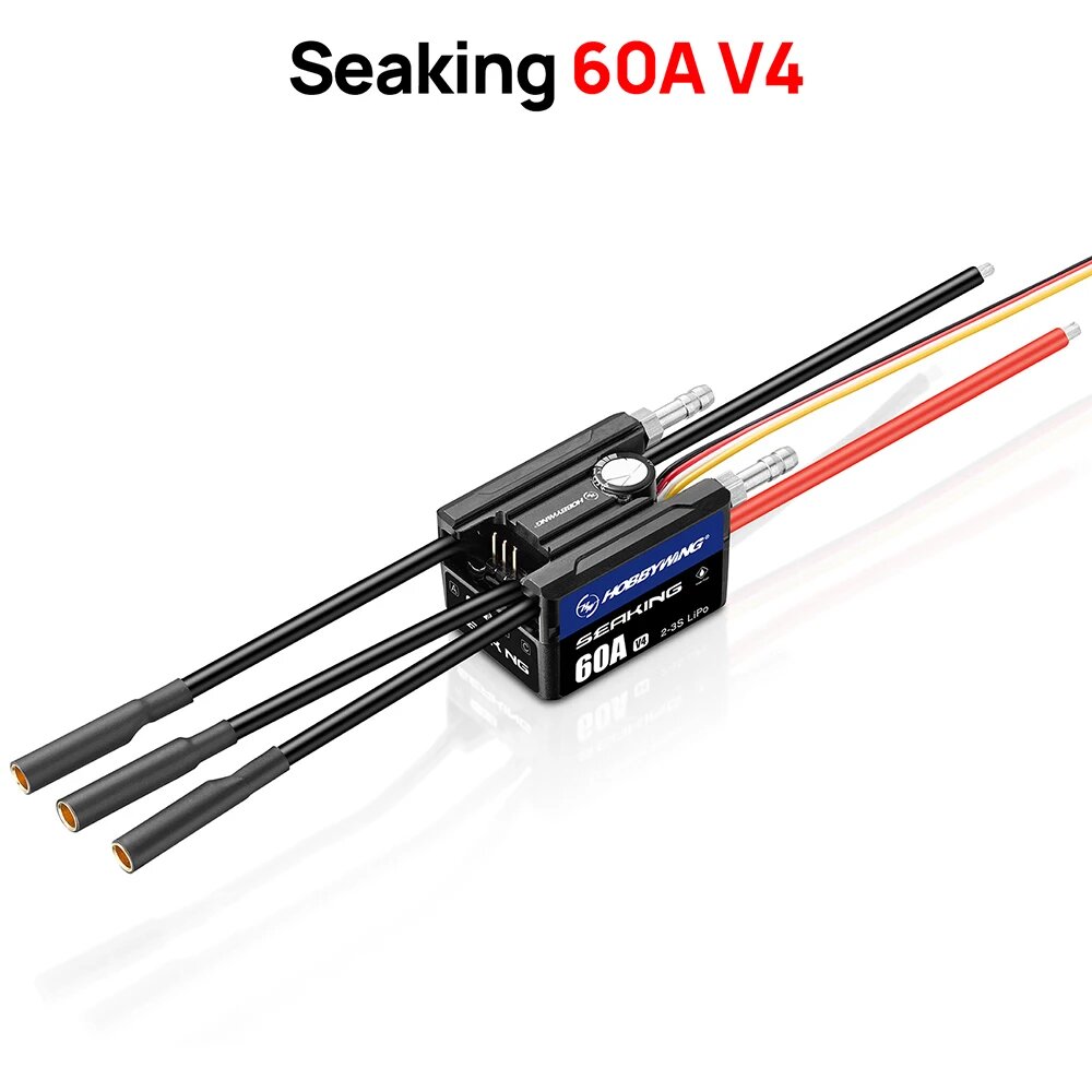 Hobbywing Seaking Бесщеточный ESC 160/120A/90A/60A/30A V4 для радиоуправляемых лодок 60A-V4