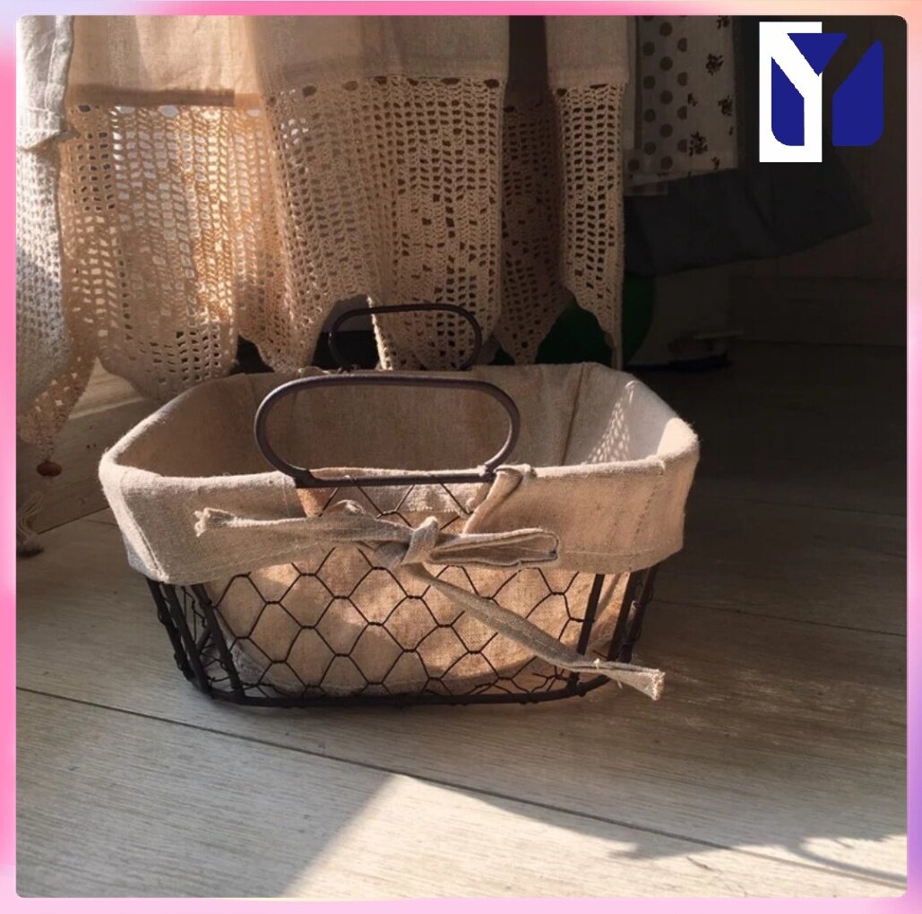 Корзина 23*23*10см для хранения овощей, фруктов, хлеба, яиц, корзинка садовая, дачная, для сада и огорода, железная металлическая плетеная проволочная