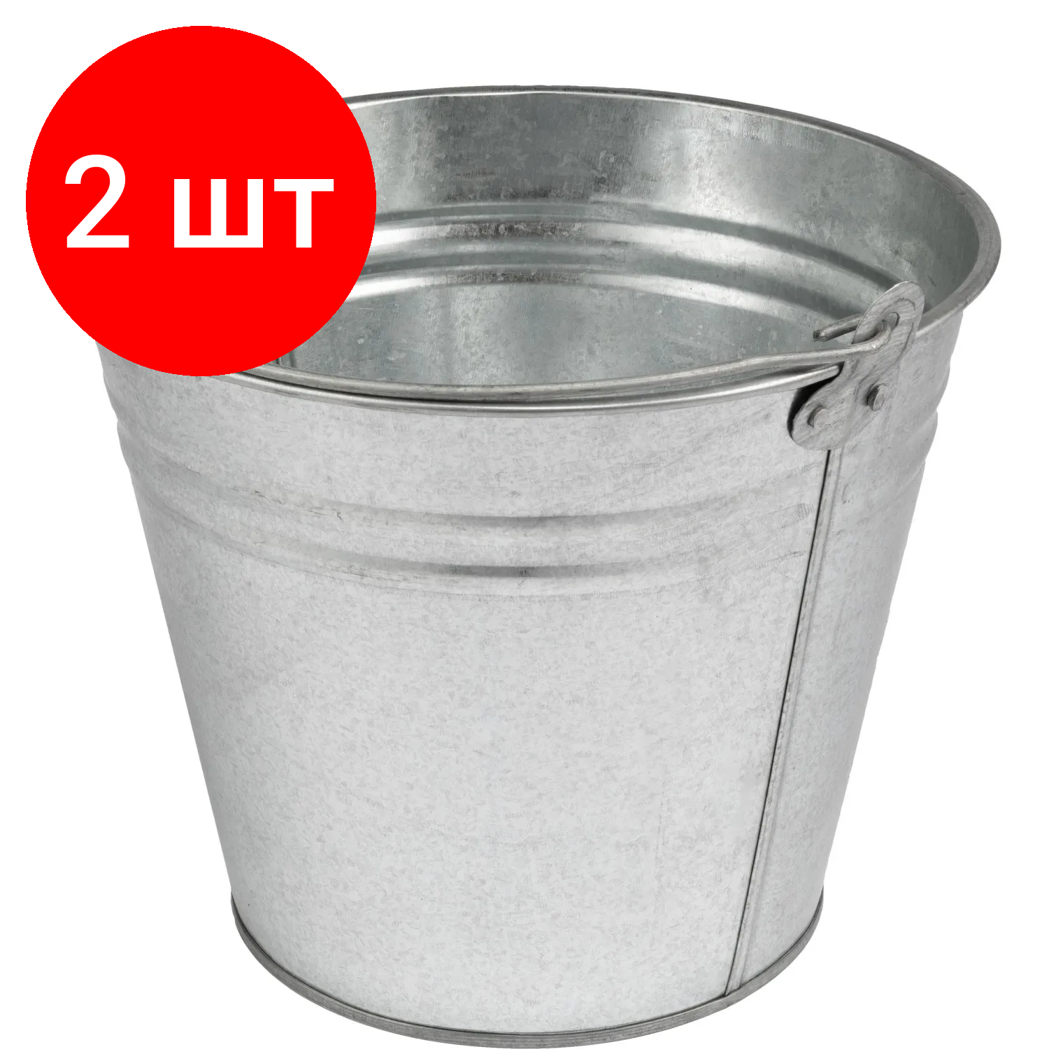 Комплект 2 штук, Ведро оцинкованное 9 литров