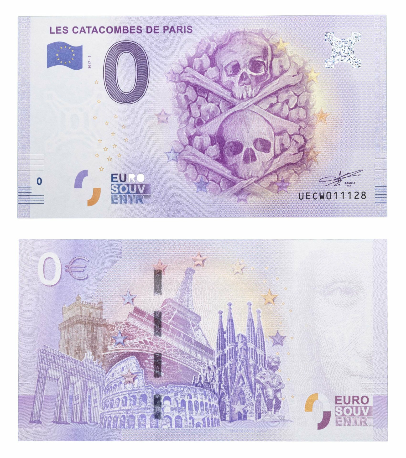 0 евро euro "Парижские катакомбы"