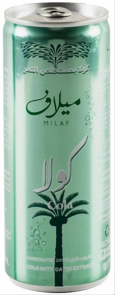Cola Milaf/ Напиток газированный Milaf cola 240 мл. без сахара, финиковая кола