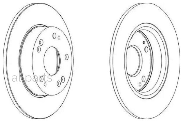 FERODO DDF1558 Ferodo DDF1558 Диск тормозной задний (комплект - 2 шт.)