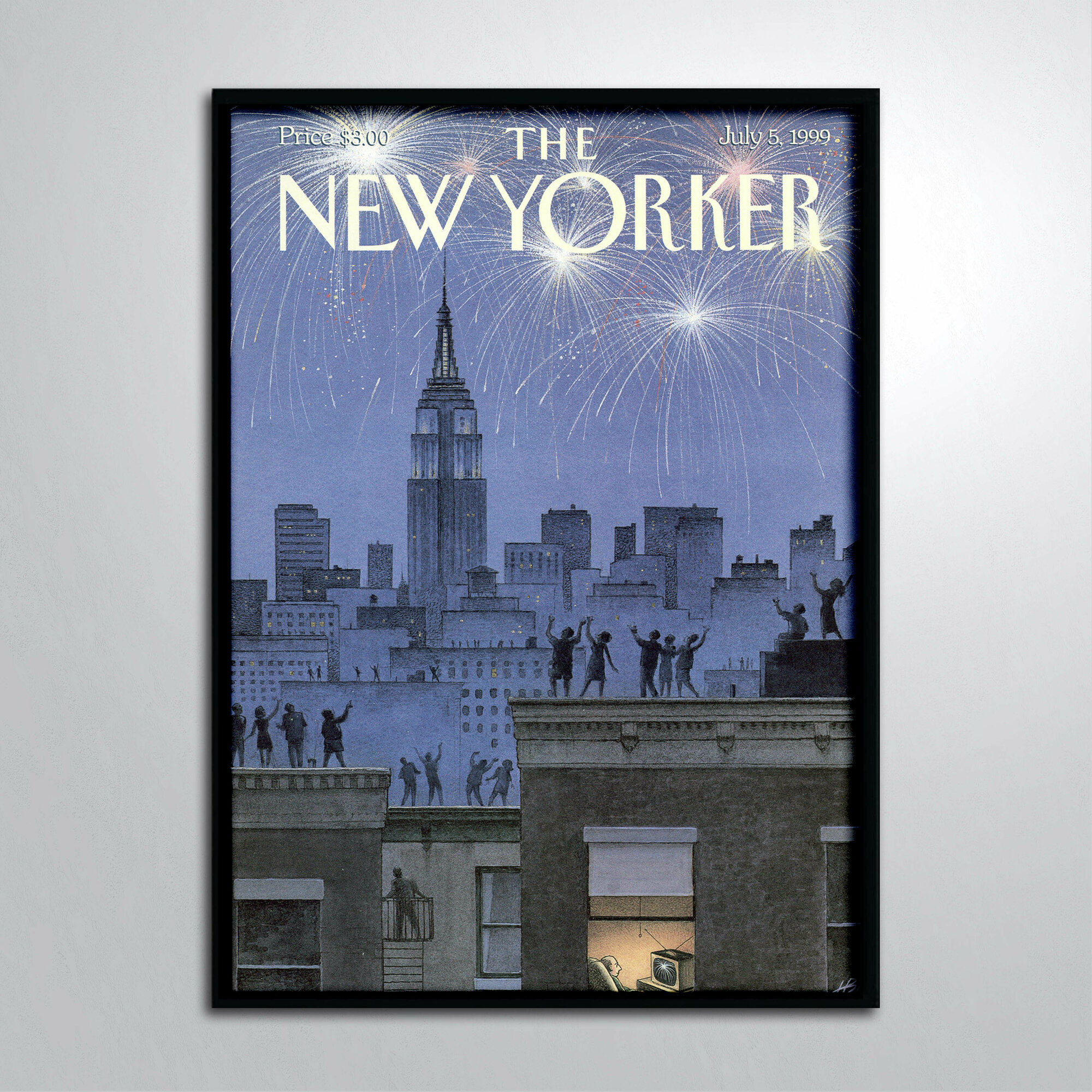 Постер без рамы/Постер для интерьера/Плакат Винтажный Журнал Нью Йоркер The NEW YORKER 5 июнь 1999г