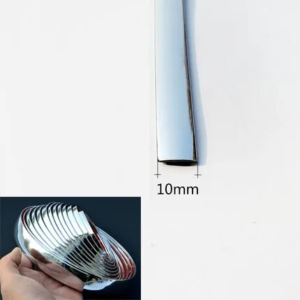 Универсальный молдинг для кузова автомобиля, хромированный молдинг, отделка, полоса, лента, молдинг кромок двери, панель, отделка, защита Бампера 10MM, 5M