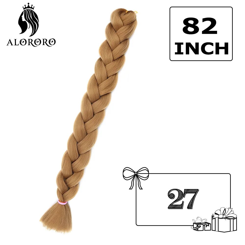 Alororo синтетические jumbo косички красные 82 дюйма 82inch-27