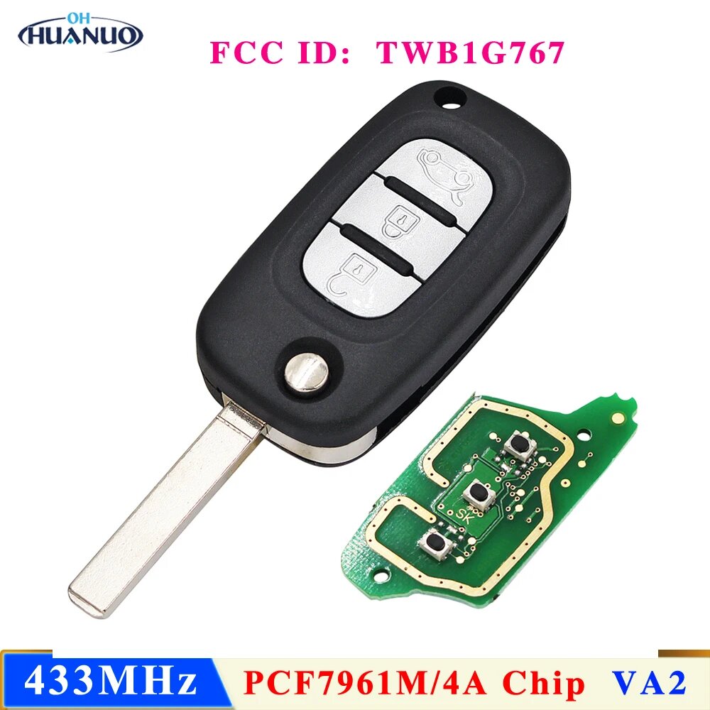 Откидной дистанционный ключ 3B 433 МГц PCF7961M 4A для Lada Granta Kalina Priora Vesta X-RAY XRAY 2015-2019 TWB1G767