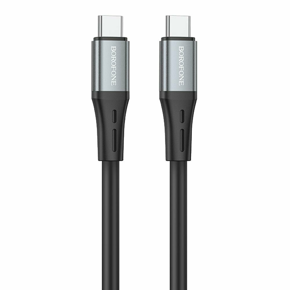 USB-C кабель BOROFONE BX88 Solid Type-C, 3А, 60W, 1м, силикон (черный)