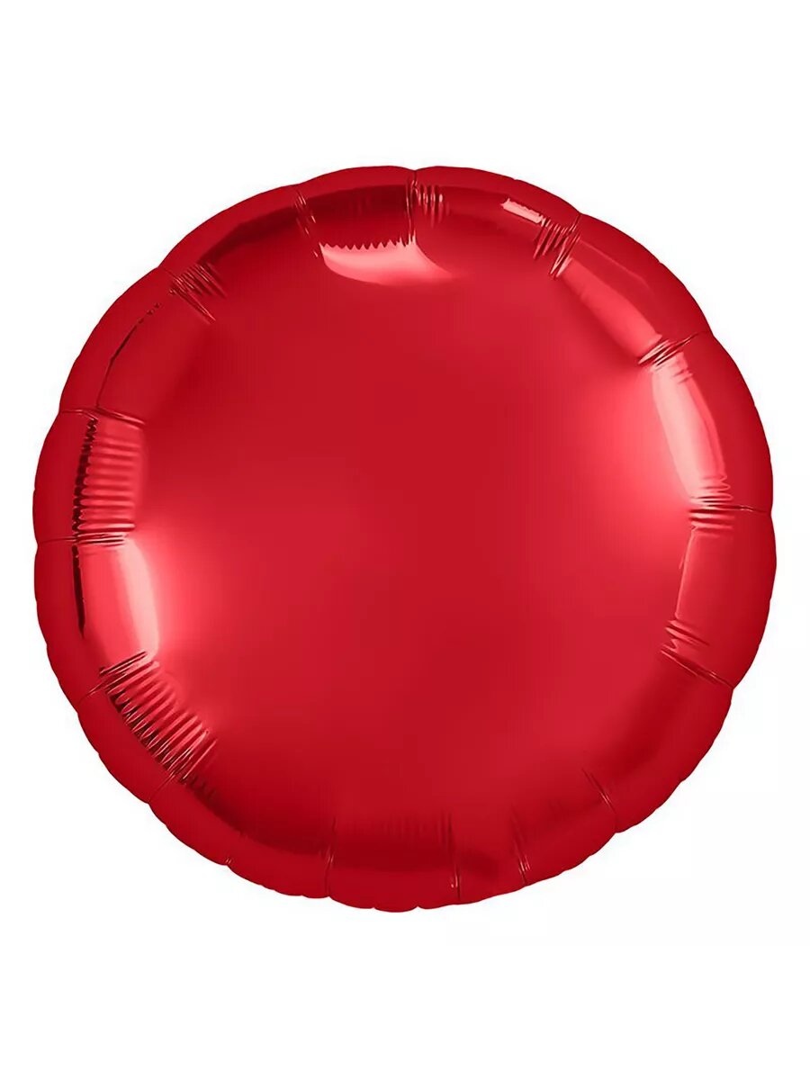 Круг Красный в упаковке, фольгированный шар (30"/76 см ) 1 шт. / AGURA, Россия