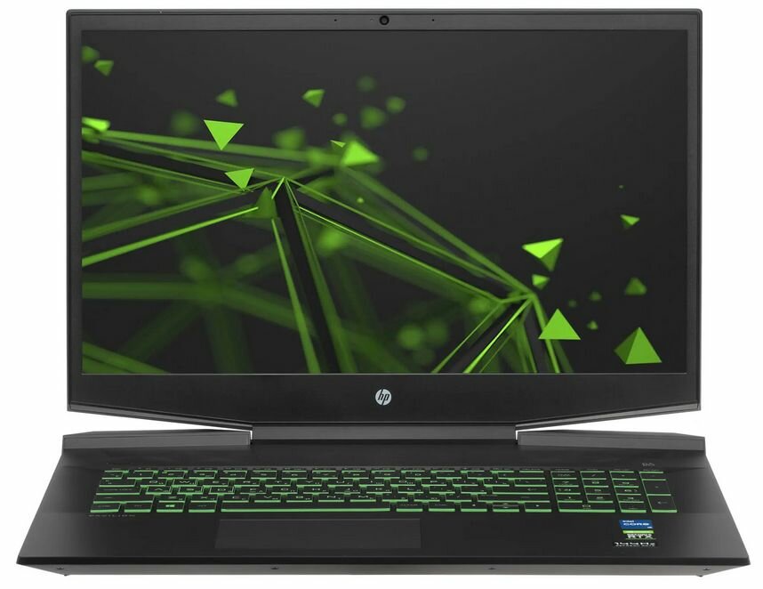 17,3" Ноутбук HP Pavilion Gaming 17-CD2081UR (638F9EA) черный - 1920x1080, IPS, Intel Core i5-11300H, ядра: 4 x 2,6 ГГц, 8 ГБ, SSD 512 ГБ, NVIDIA GeForce RTX 3050 Ti для ноутбуков (4 ГБ), W10Pro