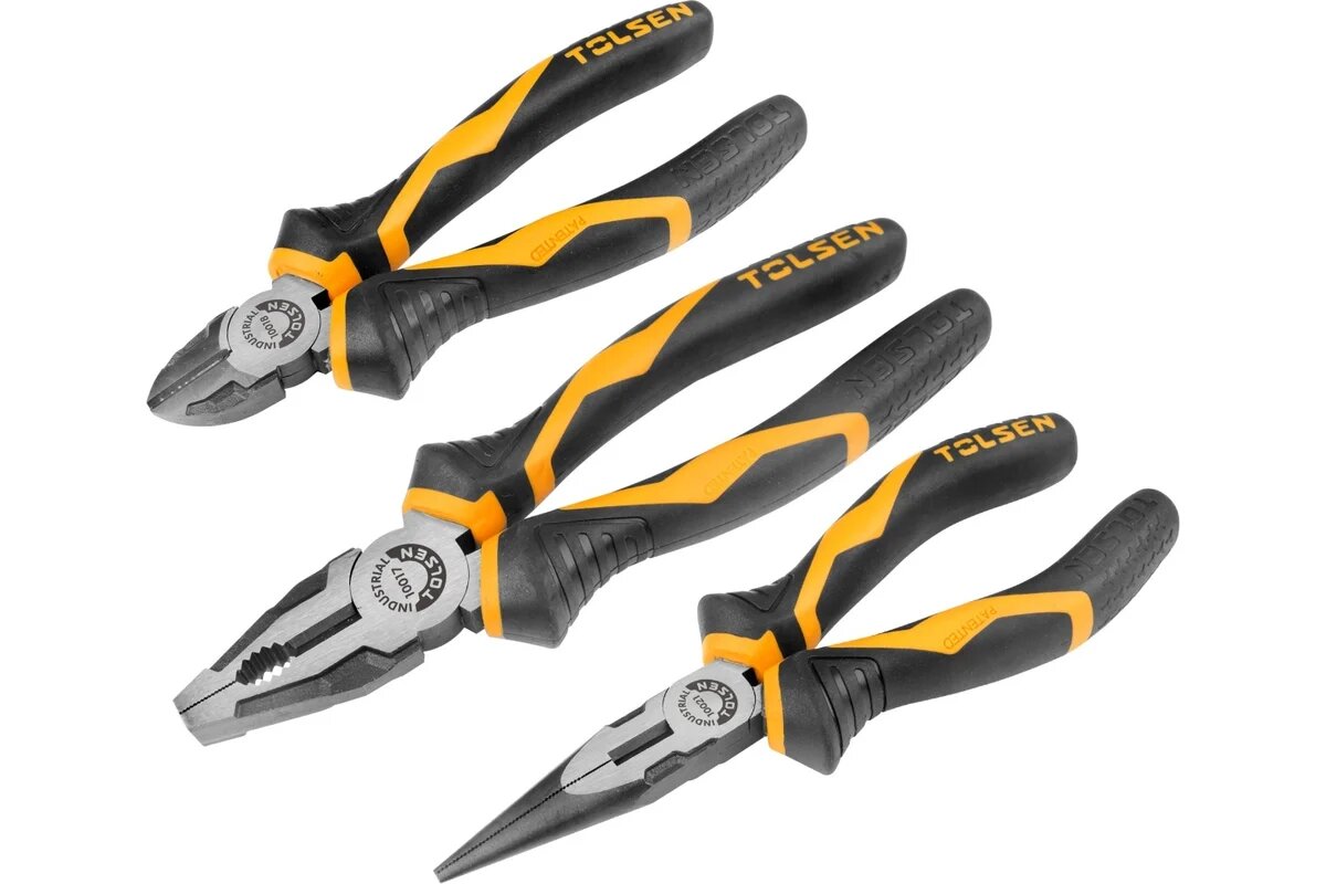 TOLSEN GRIPRO Набор пассатижей и бокорезов 3 предмета 10410 для профессионального ремонта