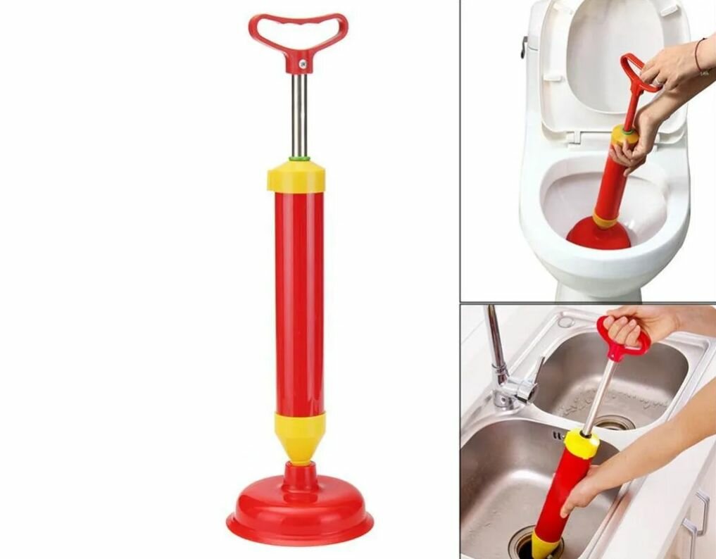 Вантуз вакуумный сантехнический для раковины, ванны, унитаза.