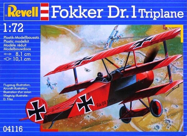 04116 Revell Германский самолёт "Fokker Dr.1 Triplane" Масштаб 1/72