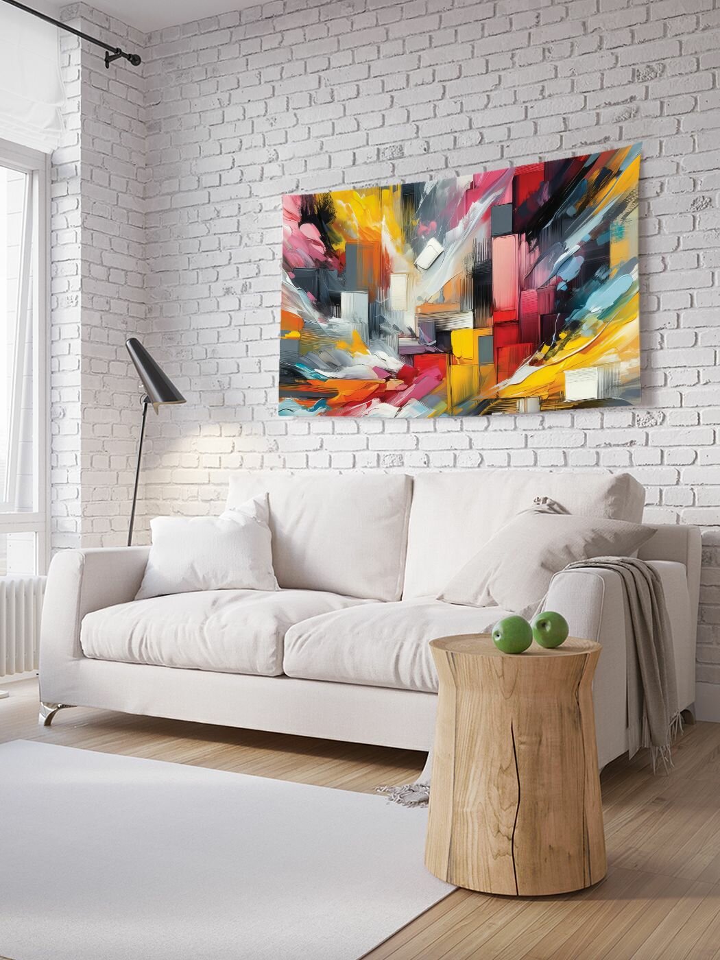 Фотопанно на стену горизонтальный постер 100х150 "Картина краской", JoyArty