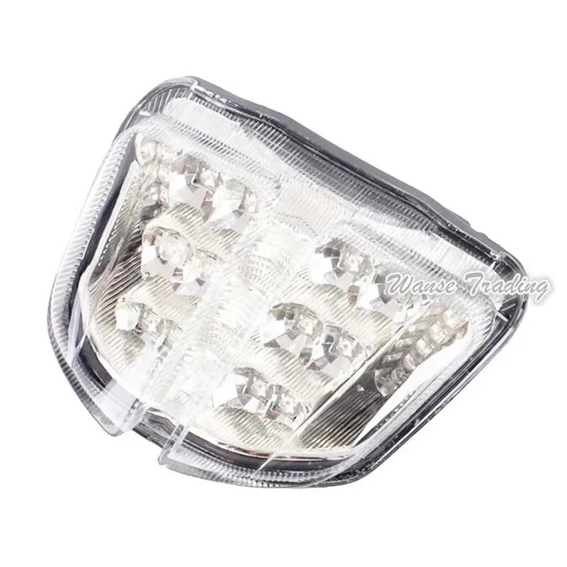 Waase для Suzuki GSXR600 GSXR750 GSX-R 600 750 2006 2007, хромированный задний фонарь, Тормозные Сигналы поворота, встроенсветодиодный Светодиодная лампа Серебряный, Clear Lens