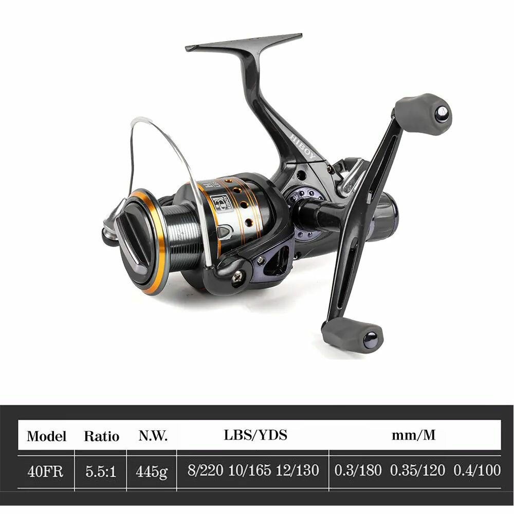 Катушка HIBOY J3-40FR с байтраннером для рыбалки безынерционная / фидерная катушка