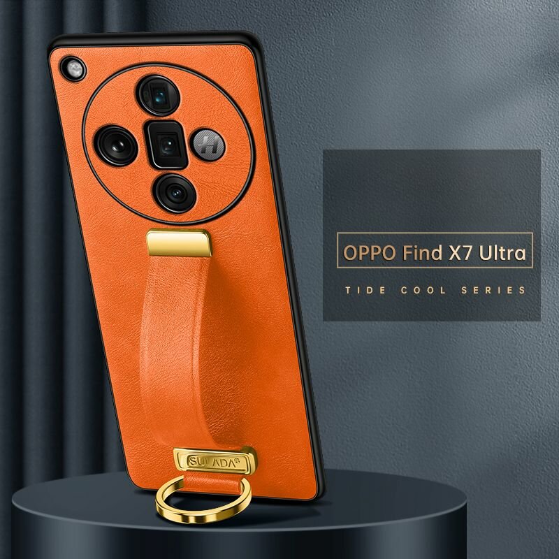 SULADA Роскошное коже чехол для Oppo Find X7 Ultra (Оппо Find X7 ультра) Нескользящий и удобный