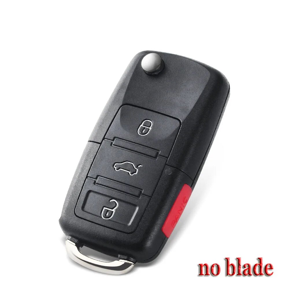 KEYYOU удаленный автомобильный ключ, складной автомобильный ключ для VW для Volkswagen Golf 4 5 Passat B5 B6 Polo Touran для Seat Skoda, автомобильный ключ 4 buttons no blade