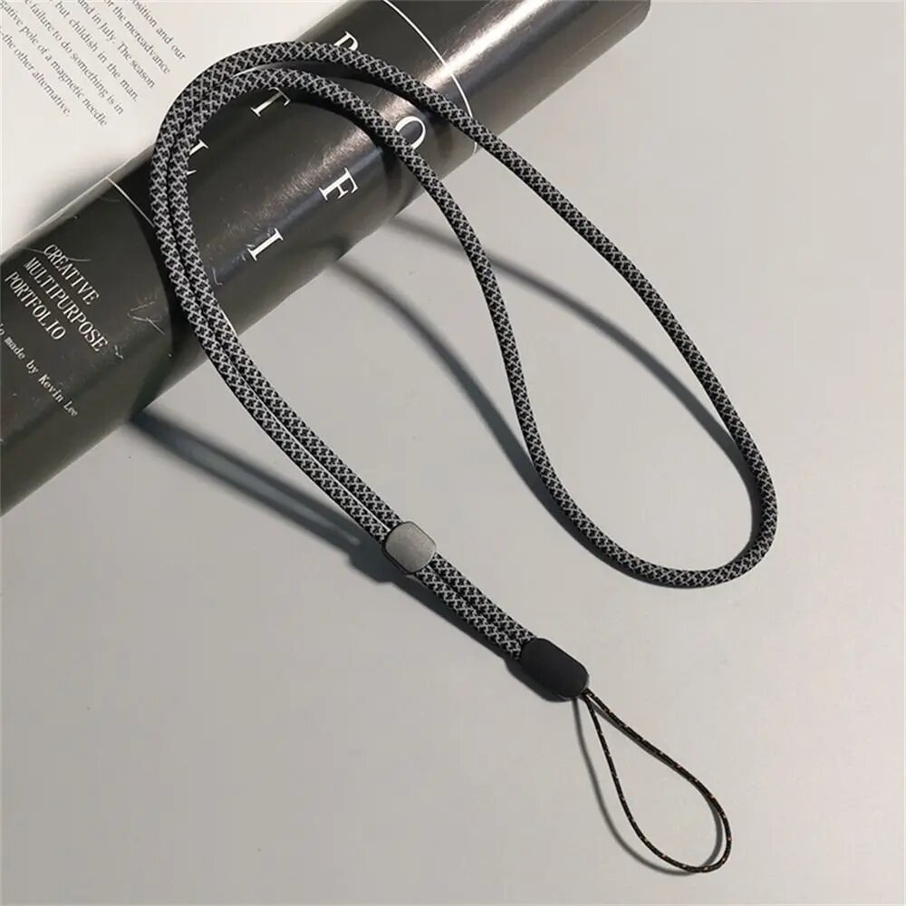 Флуоресцентный длинный телефонный шнурок на шею, подвесной регулируемый ремень для сотового телефона, подвесной шнур, нейлоновая магнитная цепь