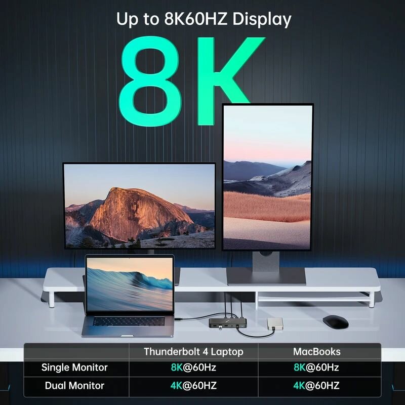 11-портовая док-станция Thunderbolt Hub, Acasis DS-9003 40 Гбит/с, USB-C Hub, Type-C Docking Station Док-станция Type-C