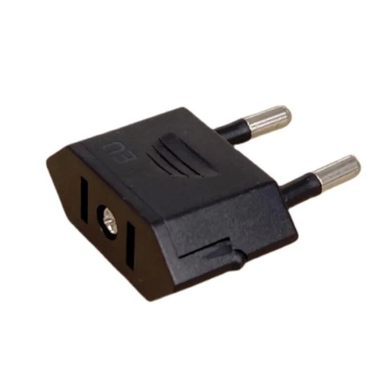 Дорожный адаптер Евро-США 1PCS, eu plug black