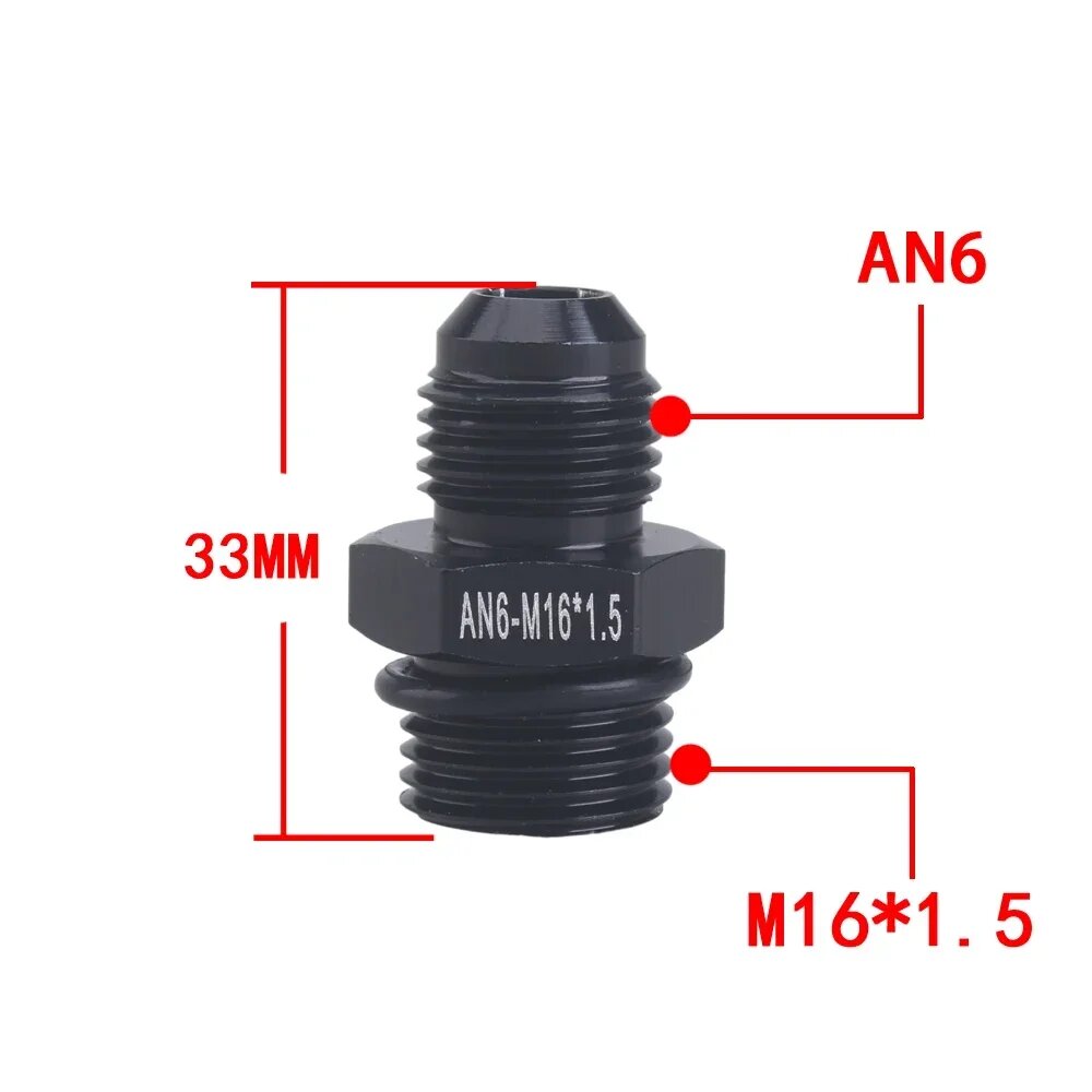 Универсальный AN6 AN8 AN10 для AN до M14/M16/M18x1,5 с резьбой, прямой фитинг для мазутного воздушного шланга, переходник с наружной резьбой, автомобильные аксессуары