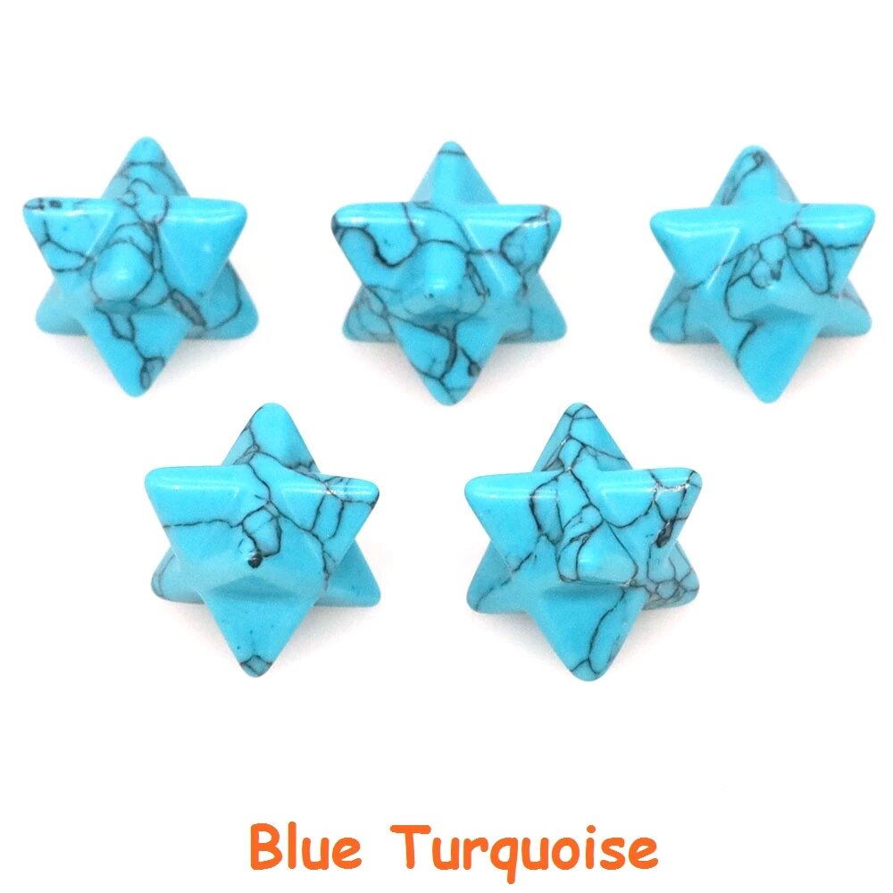 Кристаллы Меркаба Звезды Рейки, набор из 1 штуки 1 PC, Blue Turquoise