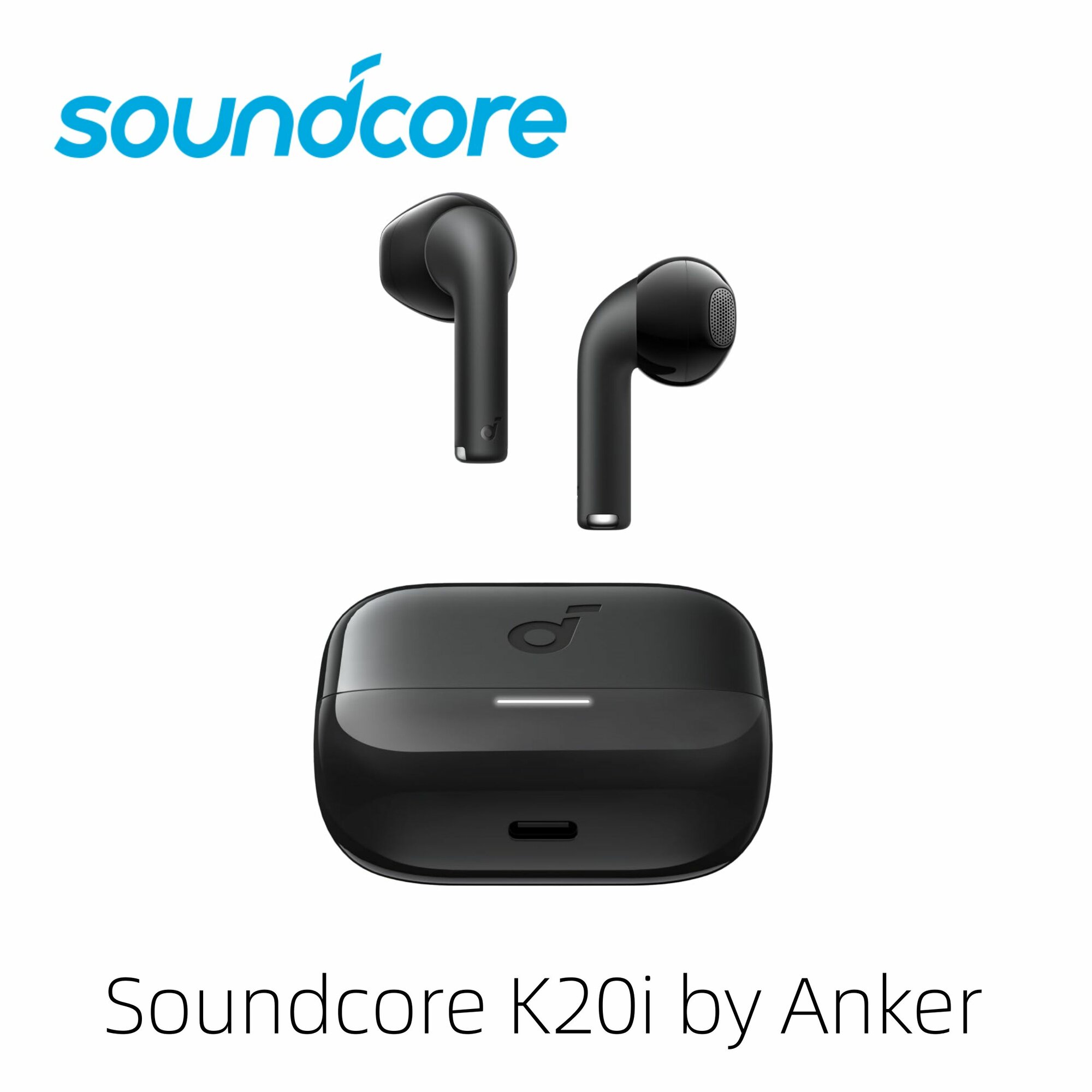 Soundcore K20i от Anker, полуушные наушники, беспроводный Bluetooth, время игры 36H, удобный подход, 2-микрофон, IPX5, Bluetooth 5.3