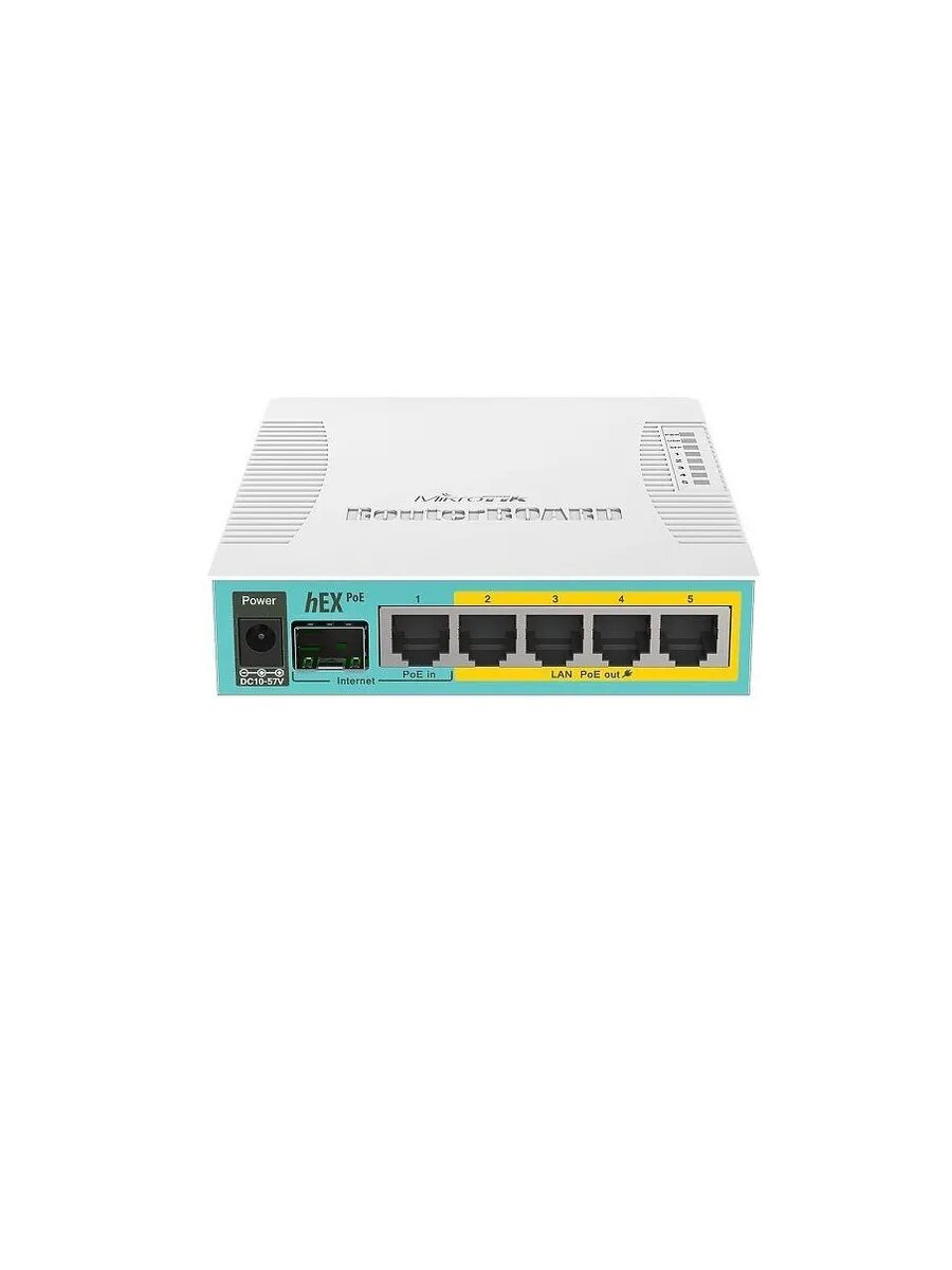 Роутер MIKROTIK hEX PoE (RB960PGS) 10/100/1000BASE-TX/SFP белый