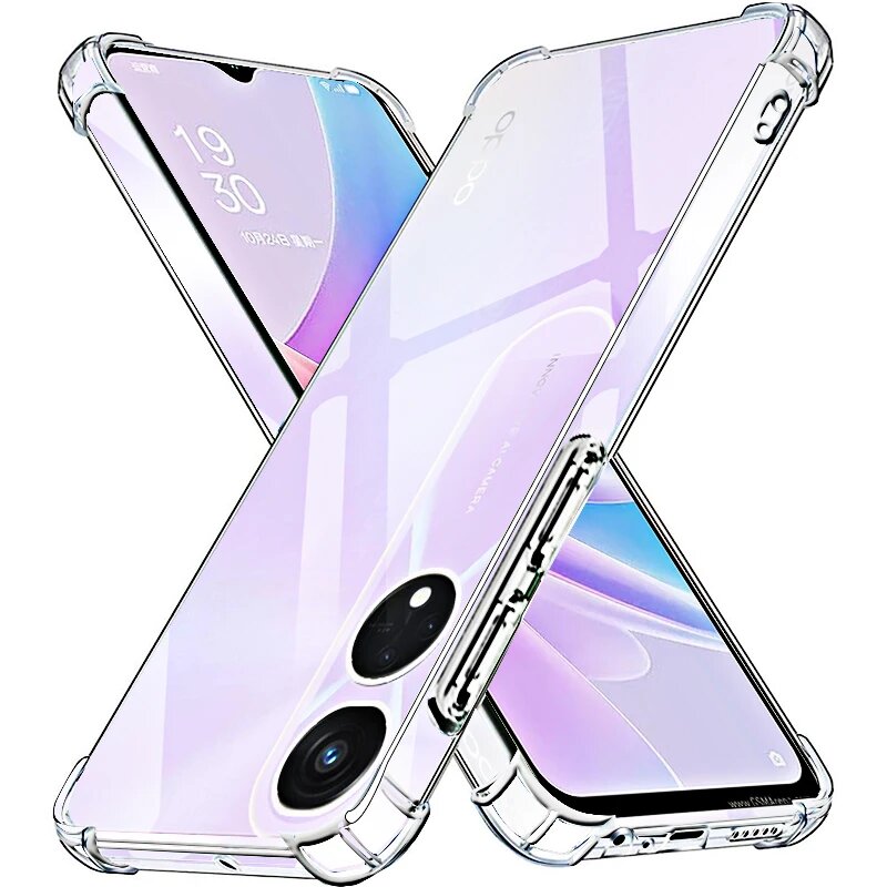 Прозрачный чехол для Oppo A78, толстый противоударный мягкий силиконовый чехол для телефона Oppo A97