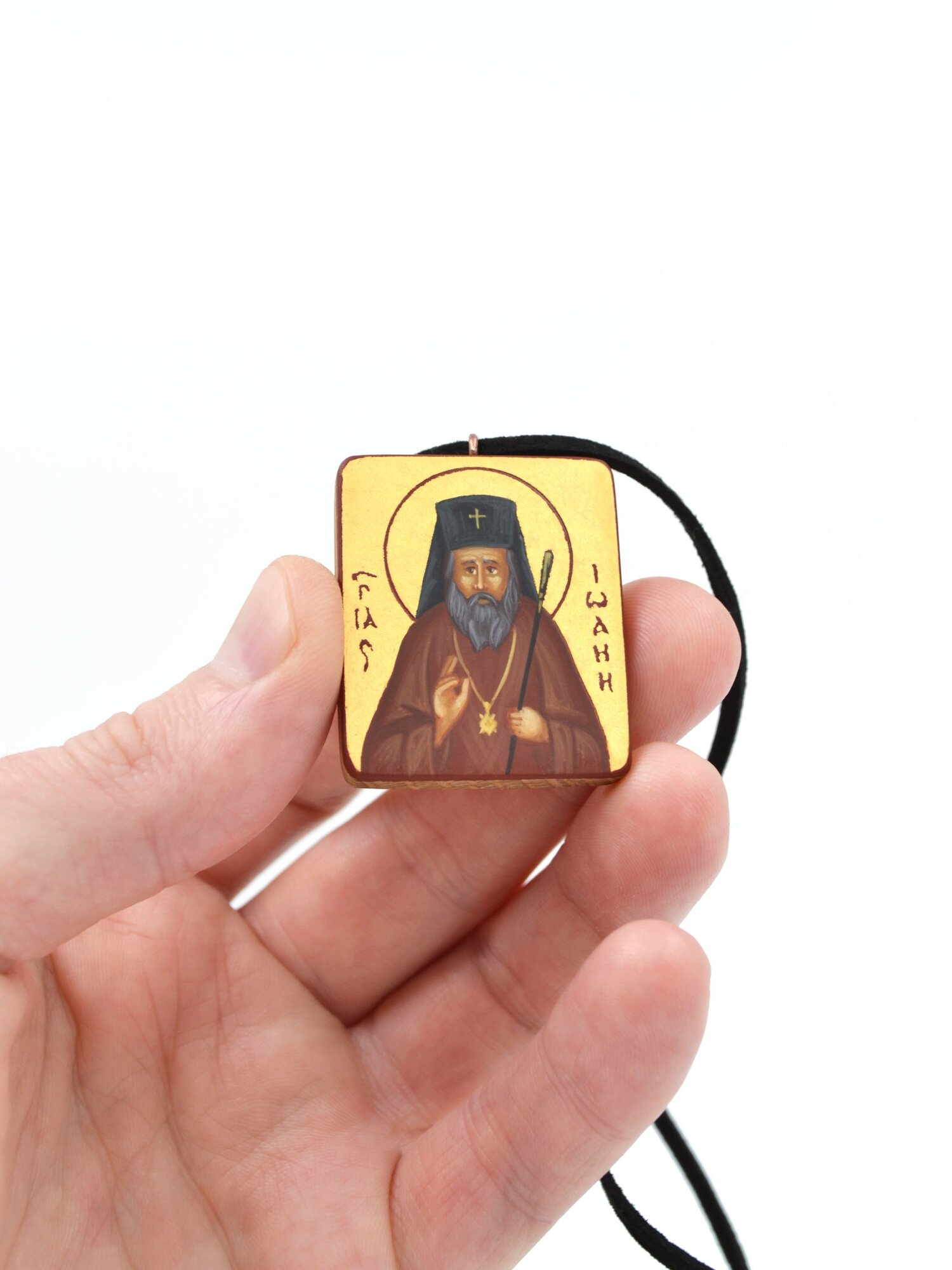 Иоанн Шанхайский рукописная нательная икона