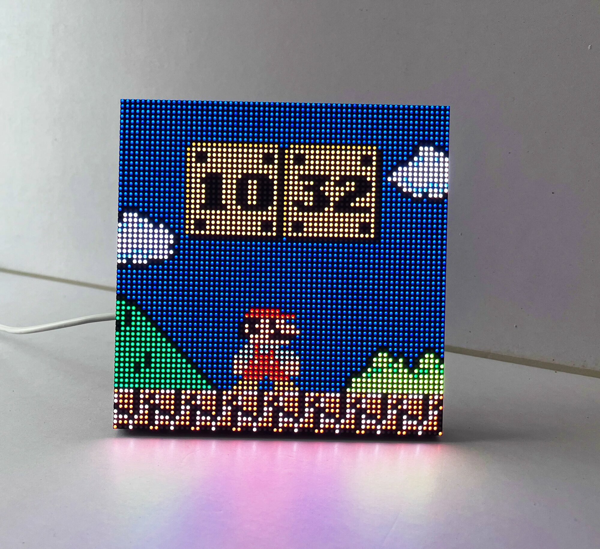 LED Пиксельные часы Mario, Цвет: 6 patterns