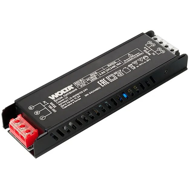 Блок питания WOLTA LD-400W/03-24V, алюминиевый корпус, 400Вт, 24В, IP20