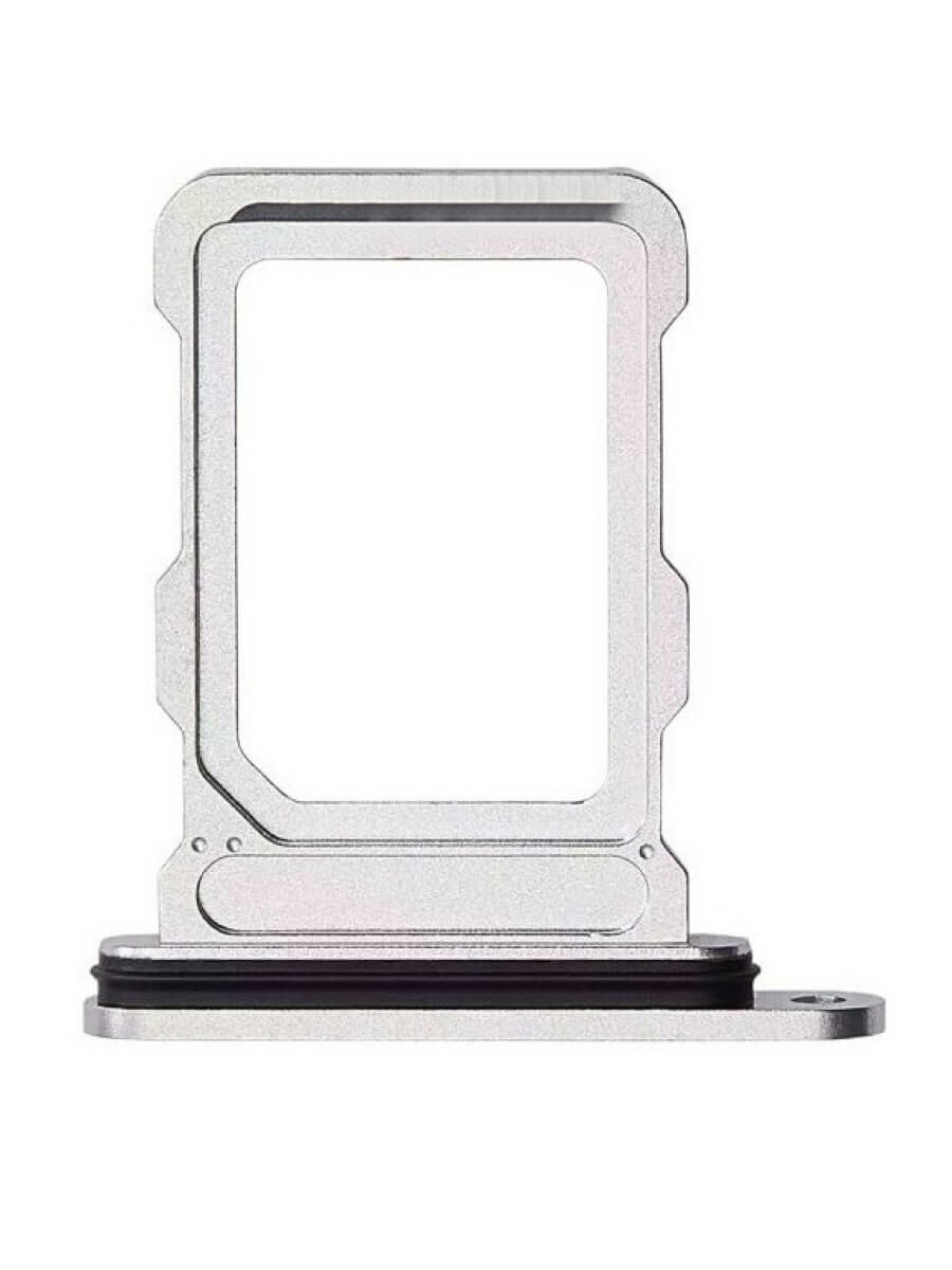 SIM-лоток (сим держатель) для iPhone 16 Pro, 16 Pro Max (версия с 1 сим картой) Белый