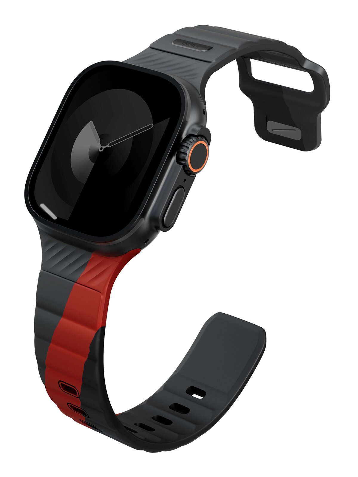 Ремешок UNIQ STRIDE DE для Apple Watch 44/45/46/49 мм из каучука FKM, серый