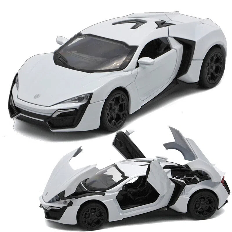 Модель Lykan Hypersport Extreme Fun, 1/32, металлическая, с открывающимся капотом, 3-14 лет