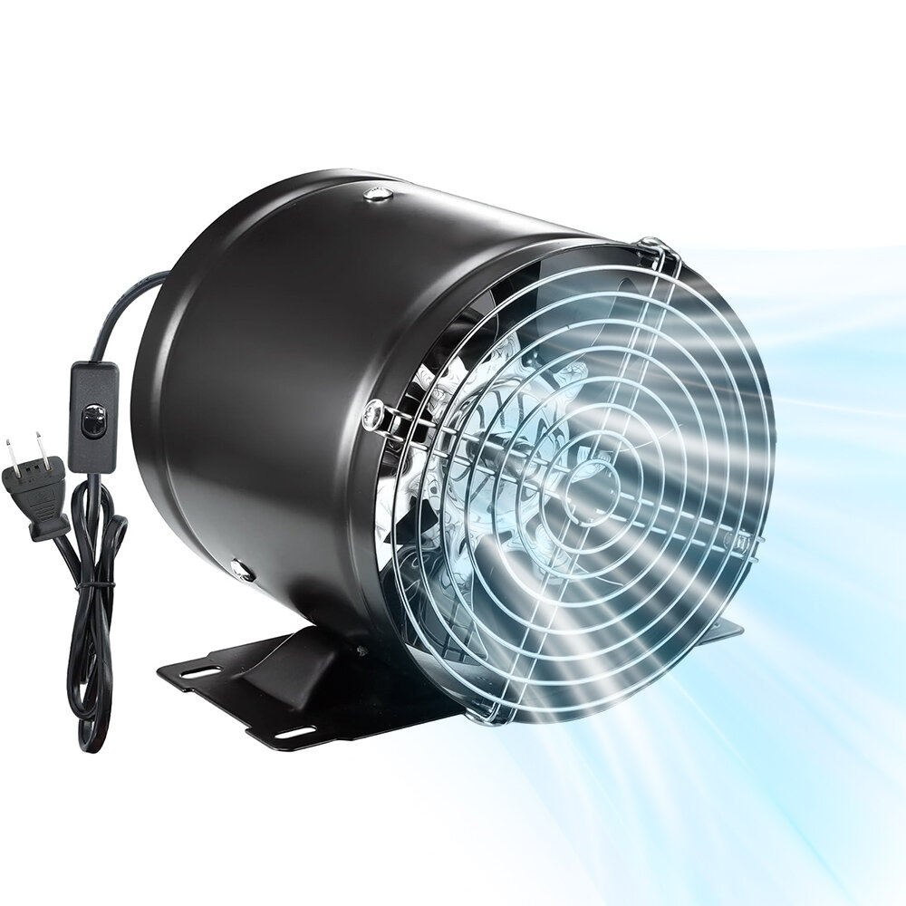 6-дюймовый канальный вентилятор, мощный вытяжной вентилятор из металла с обратным клапаном, сетка для гаража, теплицы, чердака