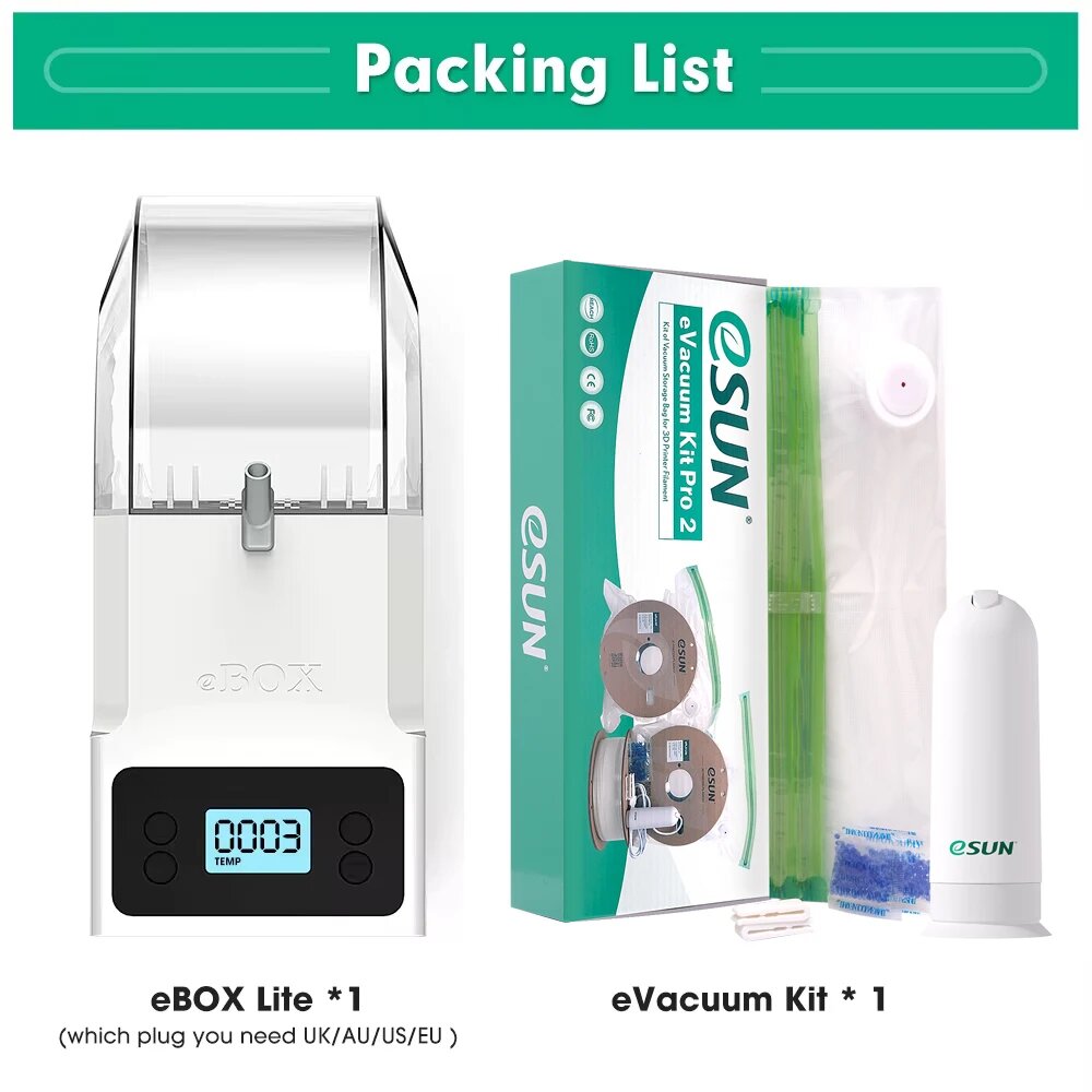 ESUN eBOX Lite + eVacuum Kit Pro 2 для 3D-печати