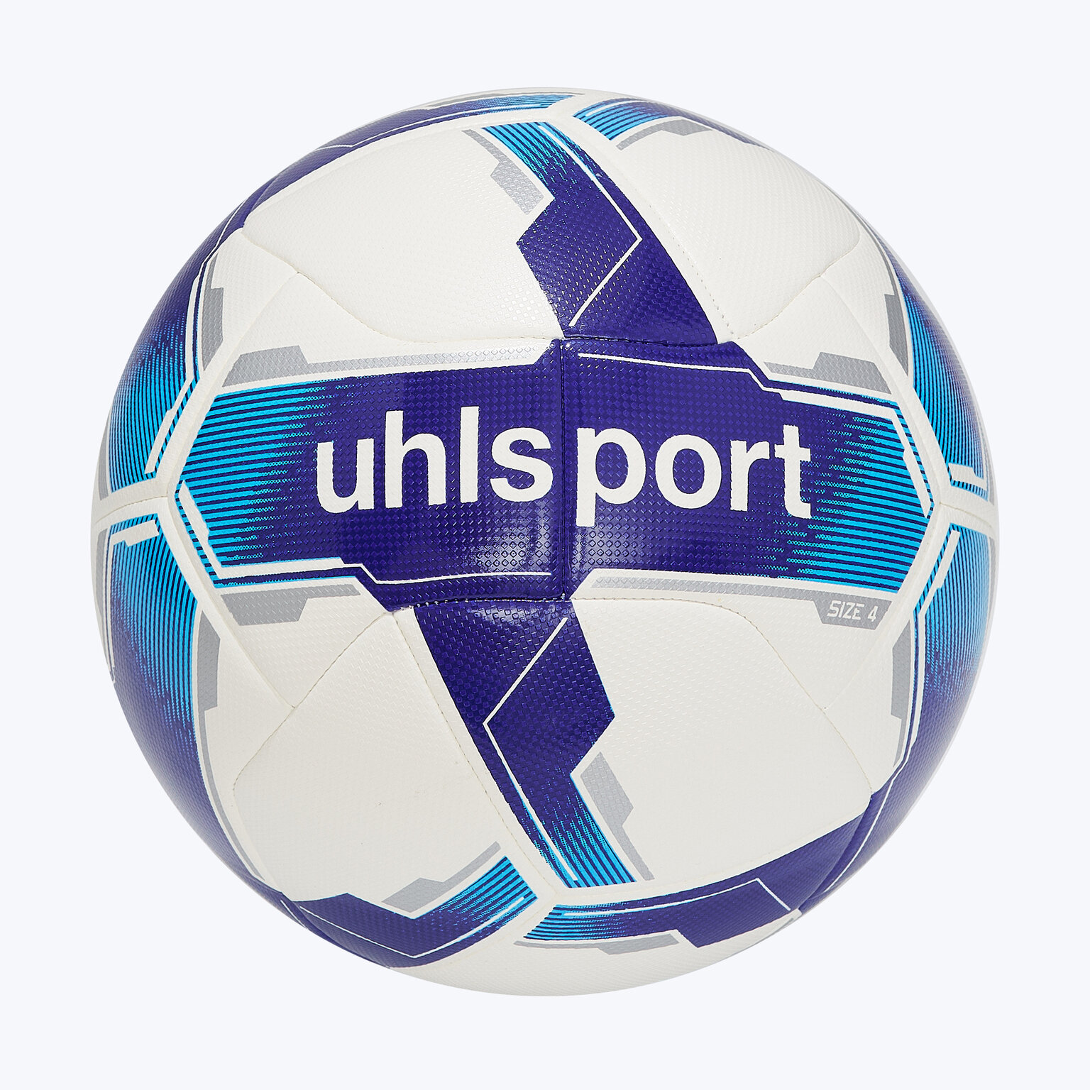 Футбольный мяч Uhlsport Attack Addglue FB 100175101, размер 4, Белый - Синий