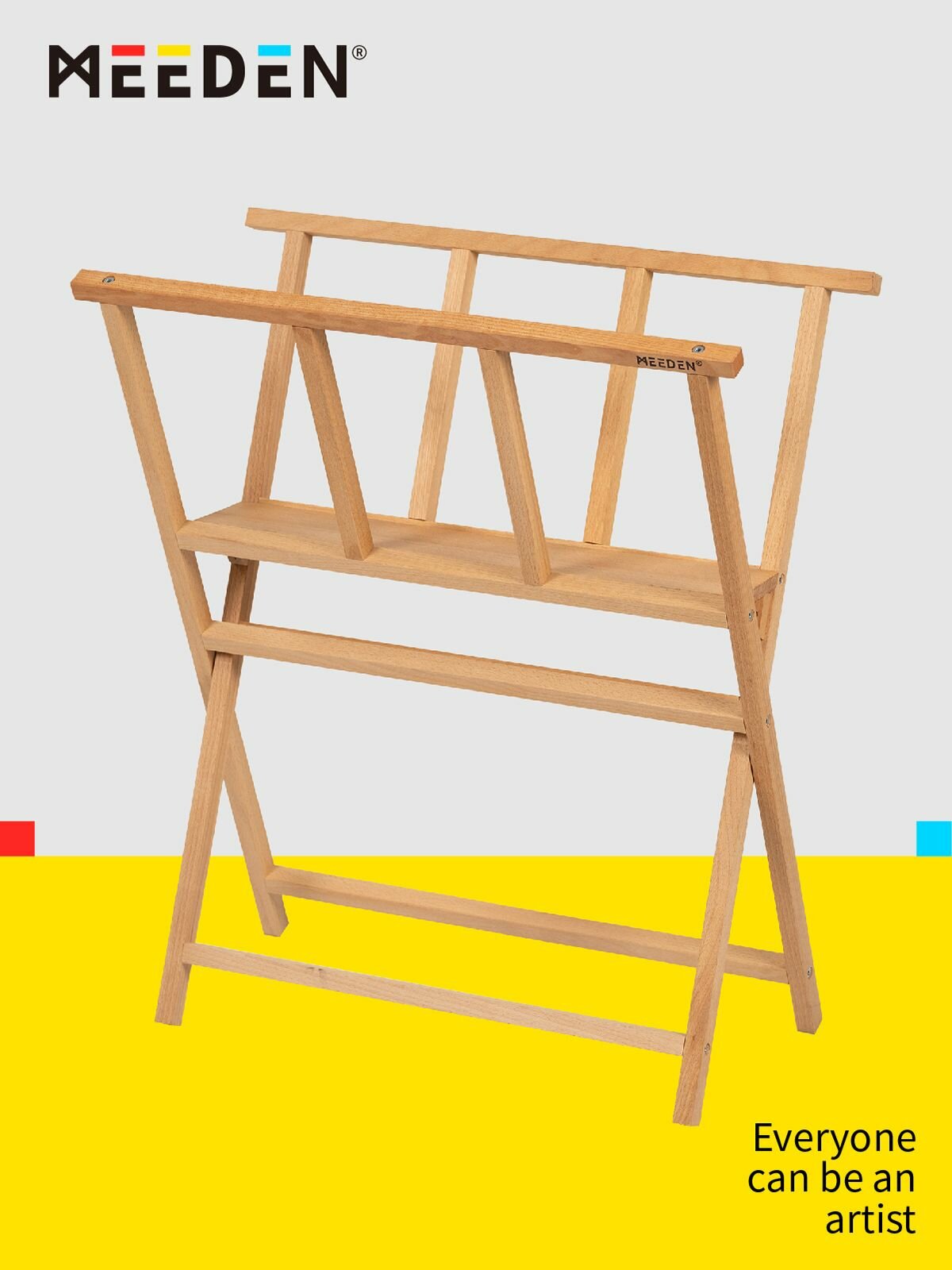 Стойка-сушилка MEEDEN, для художественных работ, кремовая, из бука