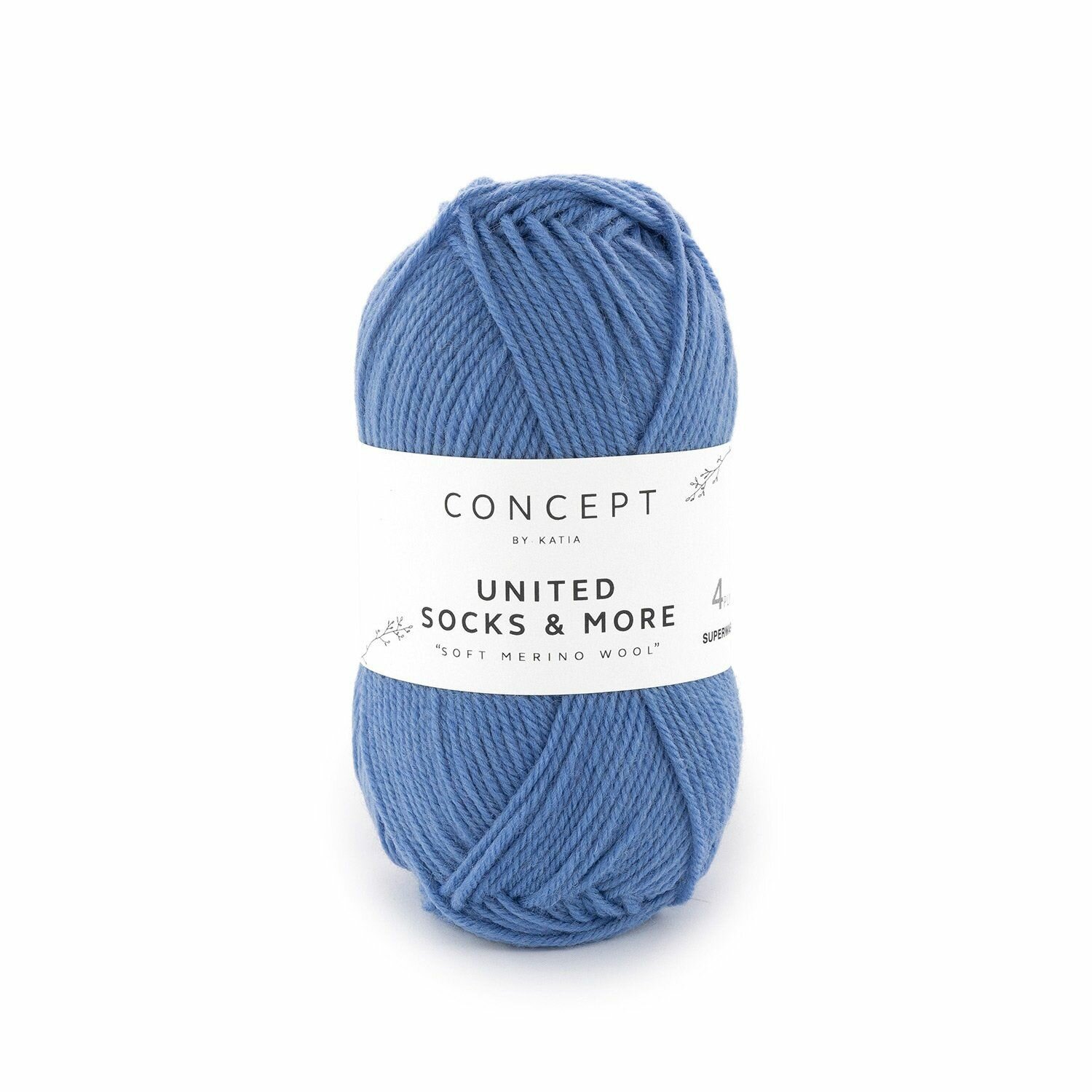Носочная пряжа Concept by Katia UNITED Socks & More (052 Light jeans) 1 моток 25 г/100 м